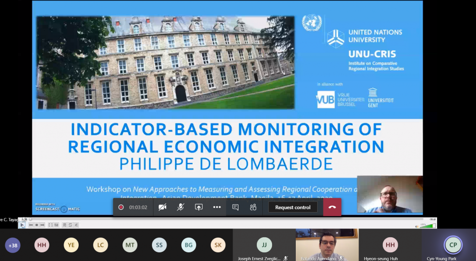 Director Philippe De Lombaerde on New Approaches to Measuring and Assessing Regional Cooperation ...